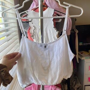 Volcom | Tops | Volcom White Linen Cropped Tank Top Nwt | Poshmark